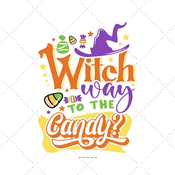 Halloween Clipart Witch Hat Candy Svg Cute Halloween Svg - Etsy