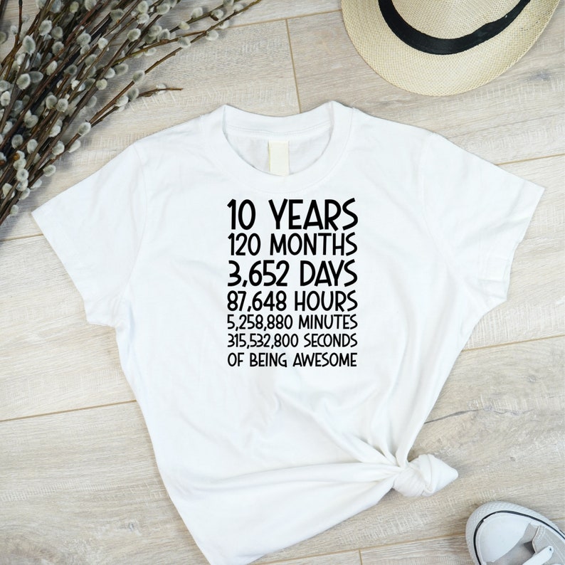 10 Year Old, 10 Birthday Girl, Tenth Birthday, Ten Svg, Tenth Birthday ...