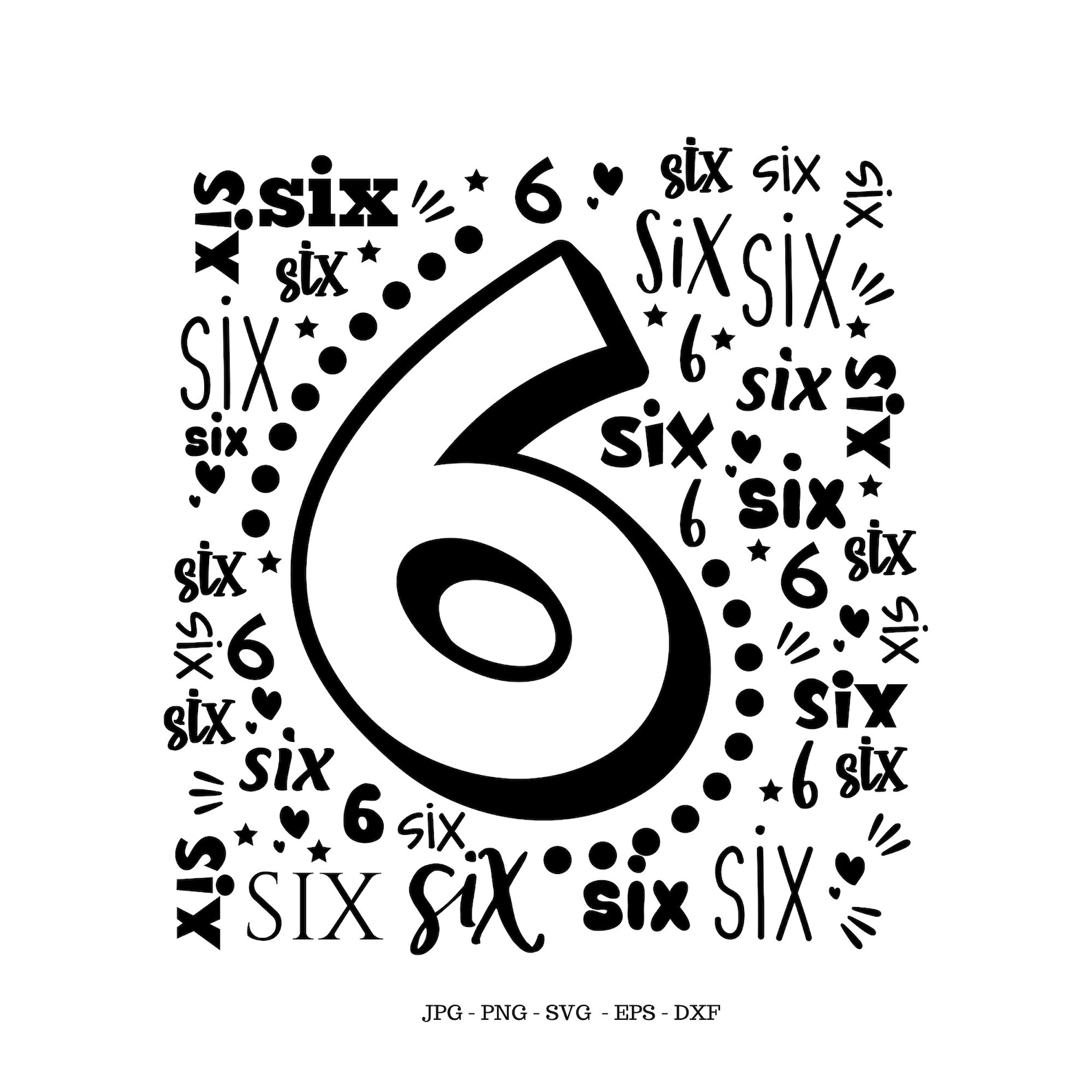 6th Birthday Svg Six Birthday 6th Birthday Girl Party - Etsy