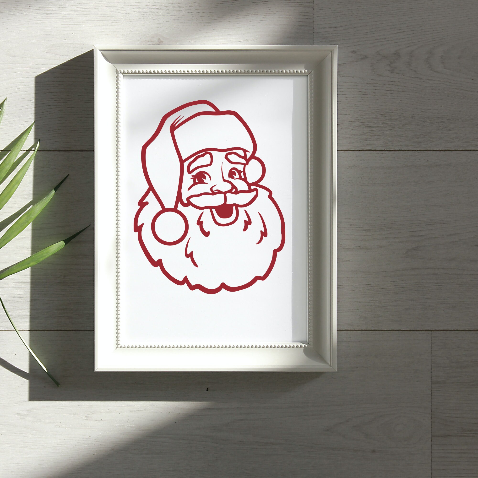Santa Cut File Santa Svg Santa DXF Santa Face Retro - Etsy