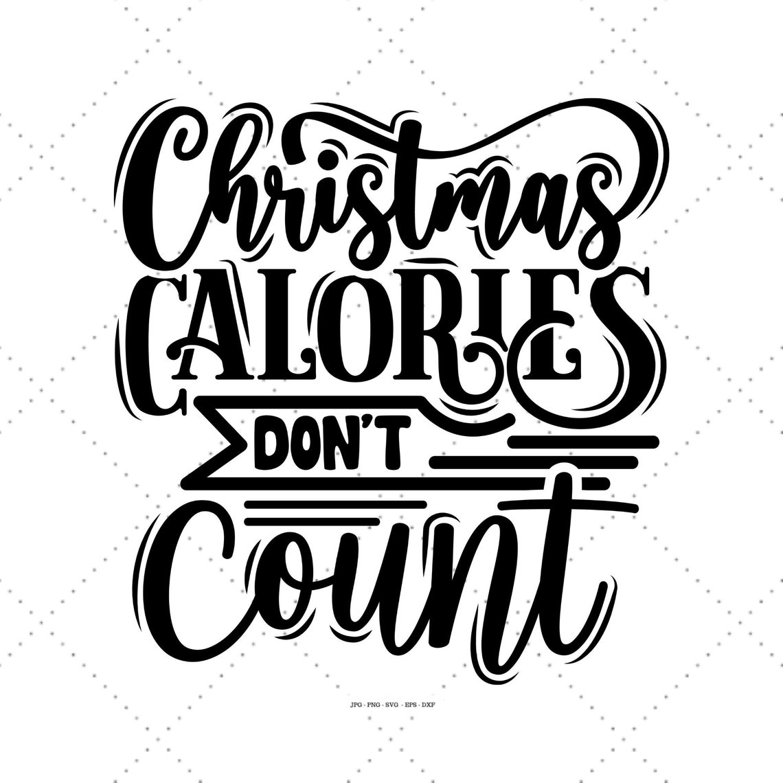 Christmas Calories Dont Count Svg Kitchen Potholder Etsy