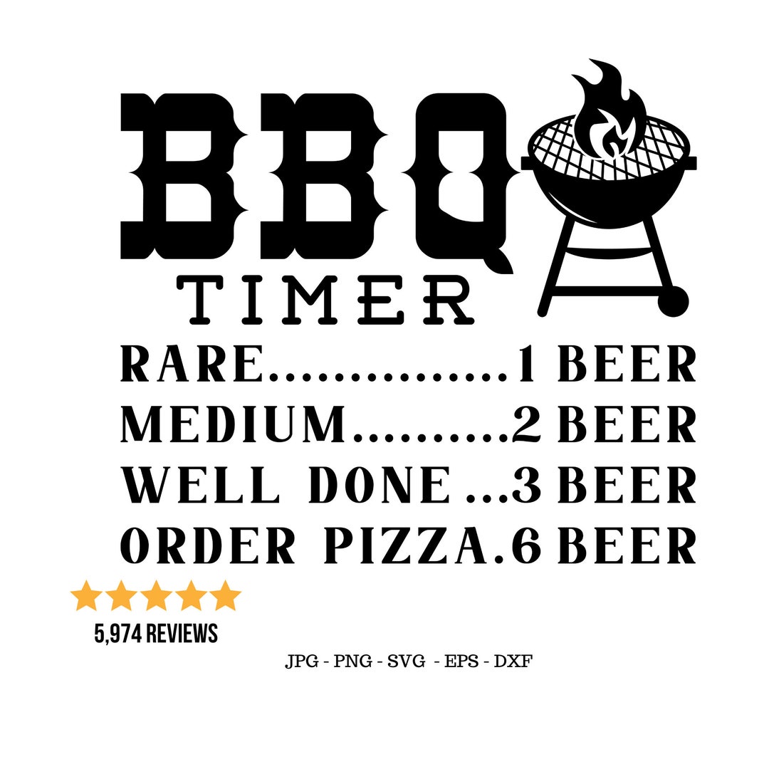BBQ Timer Svg, BBQ Timer Png, BBQ Gifts for Dad, Fathers Day Gift Svg ...
