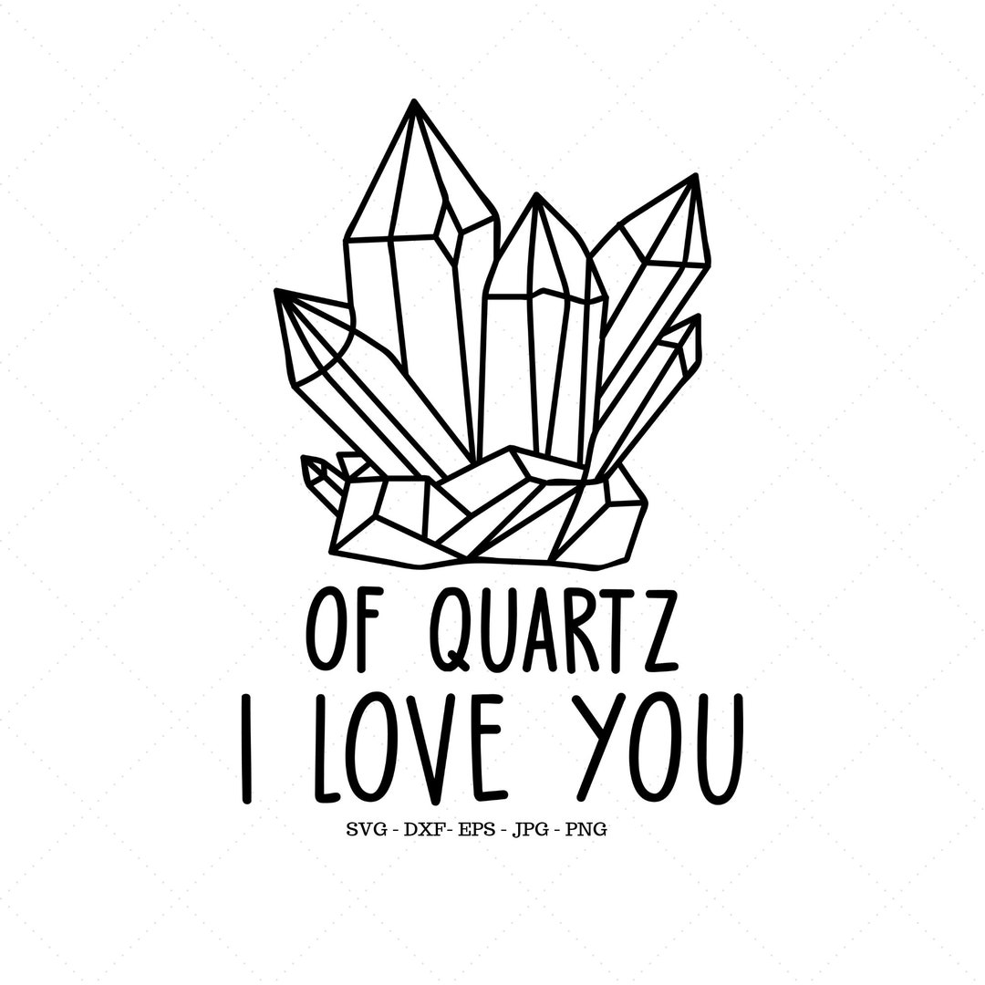Of Quartz I Love You, Gemstone SVG, Meditation SVG, Aqua Aura Quartz ...