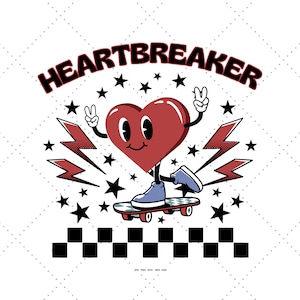 Heartbreaker Svg, Valentines Shirt Png, Retro Boy Svg, Gift for New ...