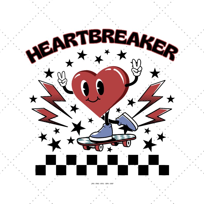 Heartbreaker Svg, Valentines Shirt Png, Retro Boy Svg - Etsy