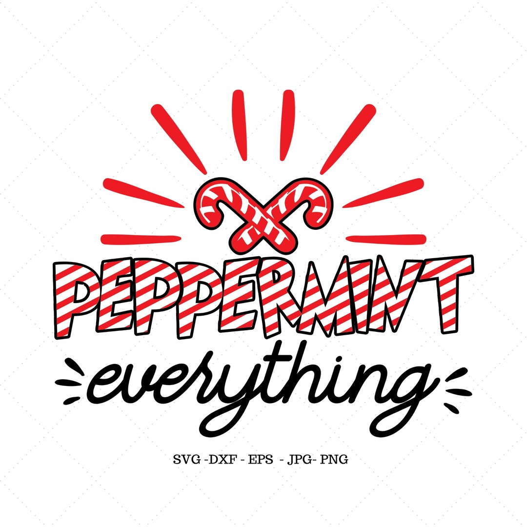 Peppermint Svg, Candy Cane, Printable Art, Peppermint, Cute Christmas ...