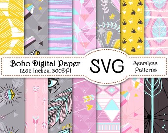 Bohemian Wrapping Paper - Etsy