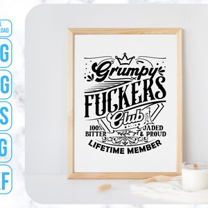 Grumpy Svg, Vintage Birthday Svg, 60th Birthday Gifts, Grandparent ...
