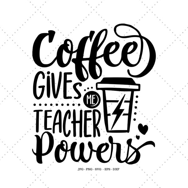 Teacher Coffee Saying Svg - Etsy