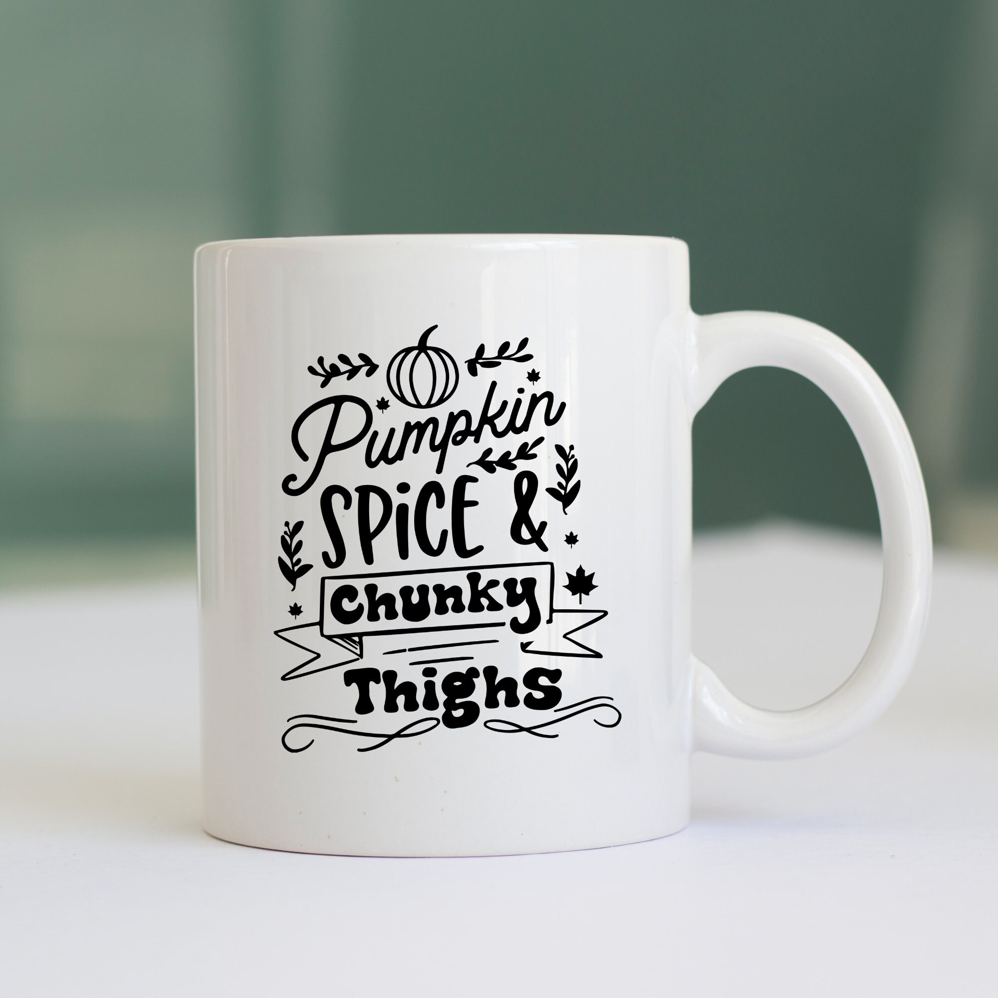 Pumpkin Svg Fall Mug Svg Autumn Sign Svg Thighs Svg - Etsy Israel