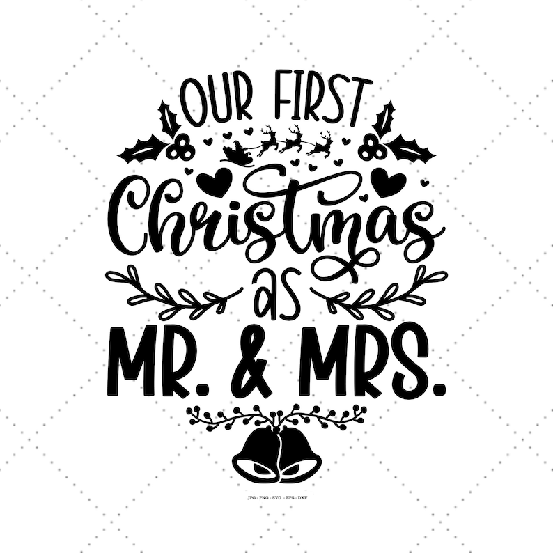 Mr and Mrs Svg Gift for Newlyweds Our First Christmas - Etsy