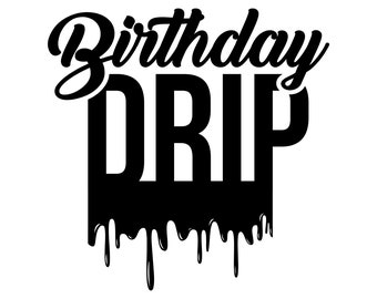 Birthday Queen Drip Svg - Etsy