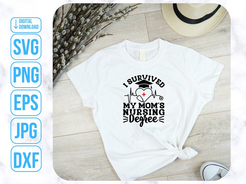 Nurse Graduation Svg, My Mom is A Nurse, Funny Nurse Svg, New Mom Nurse ...