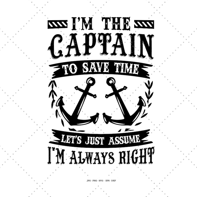 Boat Captain Svg - Etsy