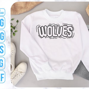 Wolves Mascot Svg, Doddle Letters Svg, Wolves Png, Band Teacher Gift - Etsy