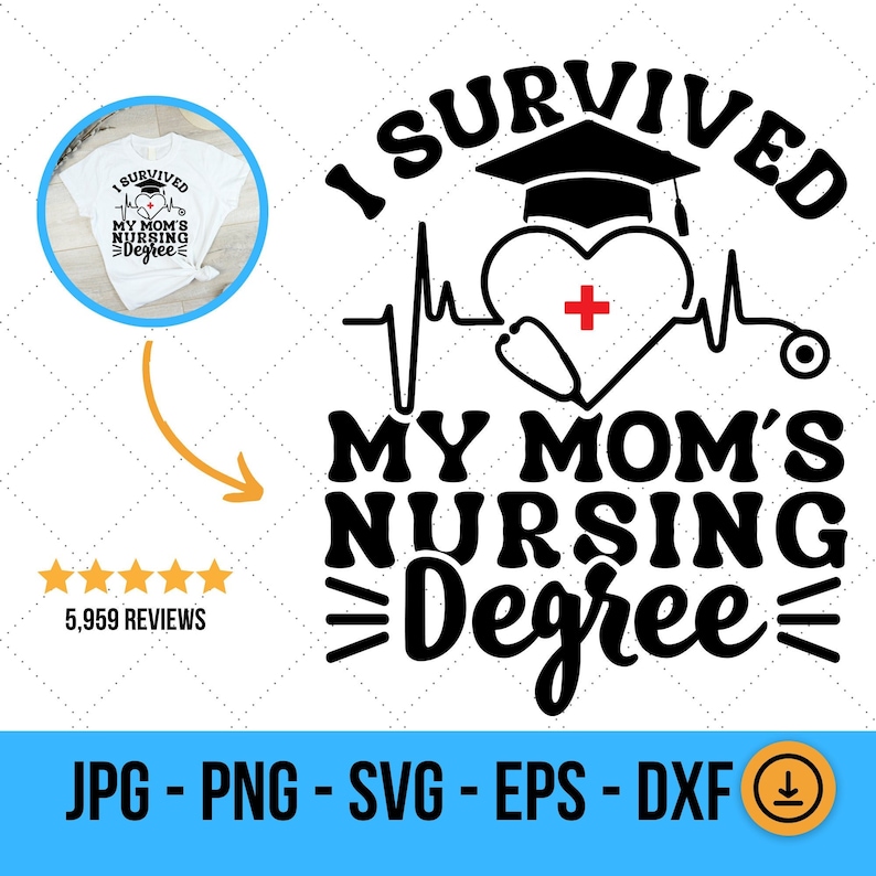 Nurse Graduation Svg, My Mom is A Nurse, Funny Nurse Svg, New Mom Nurse ...