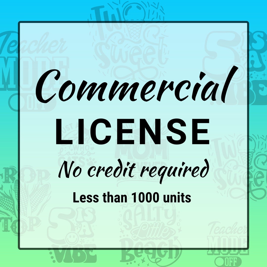 Commercial License, Extended, Commercial Use, Commercial Clipart, No ...