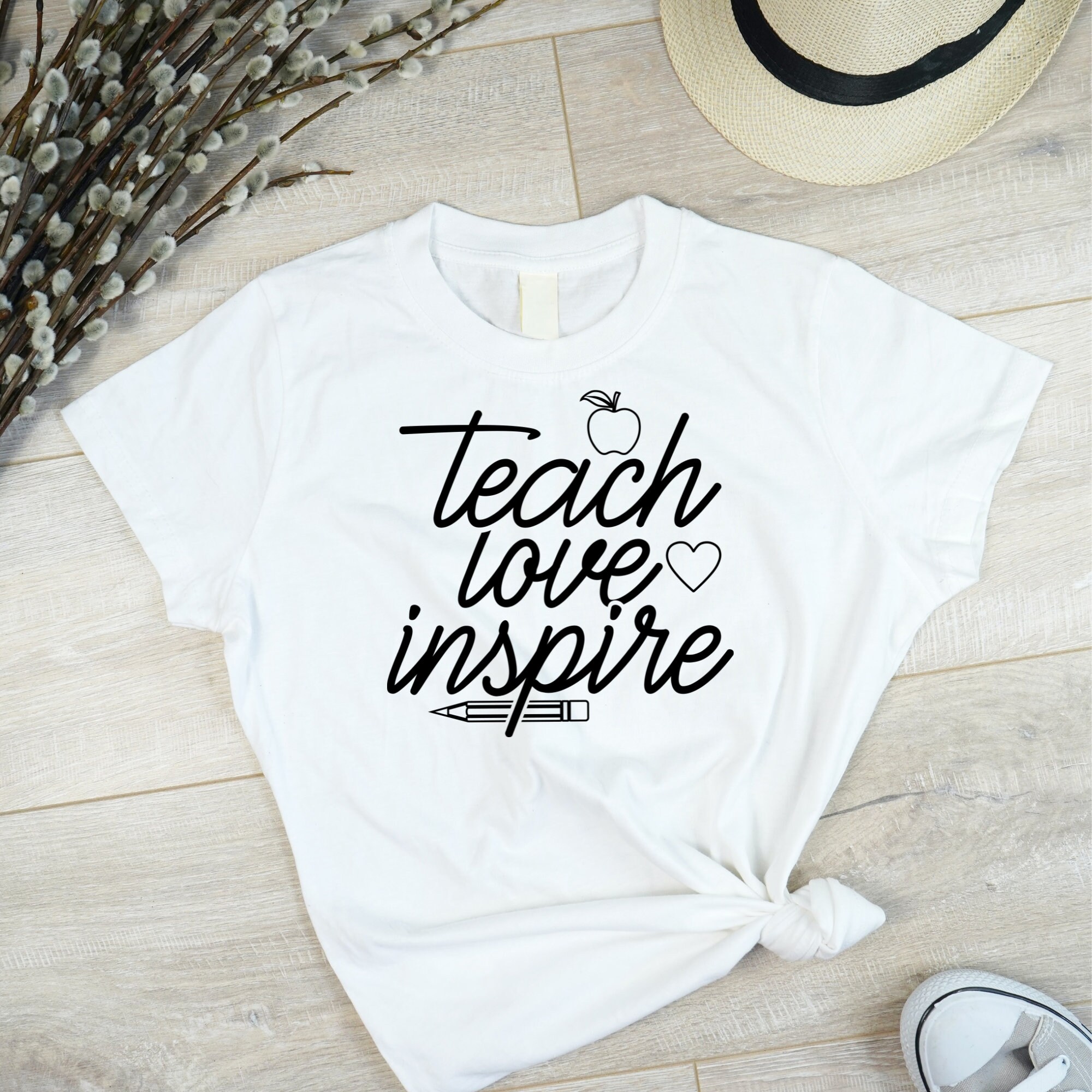 Teach Love Inspire Teacher Gift Teacher Shirts Gift for - Etsy