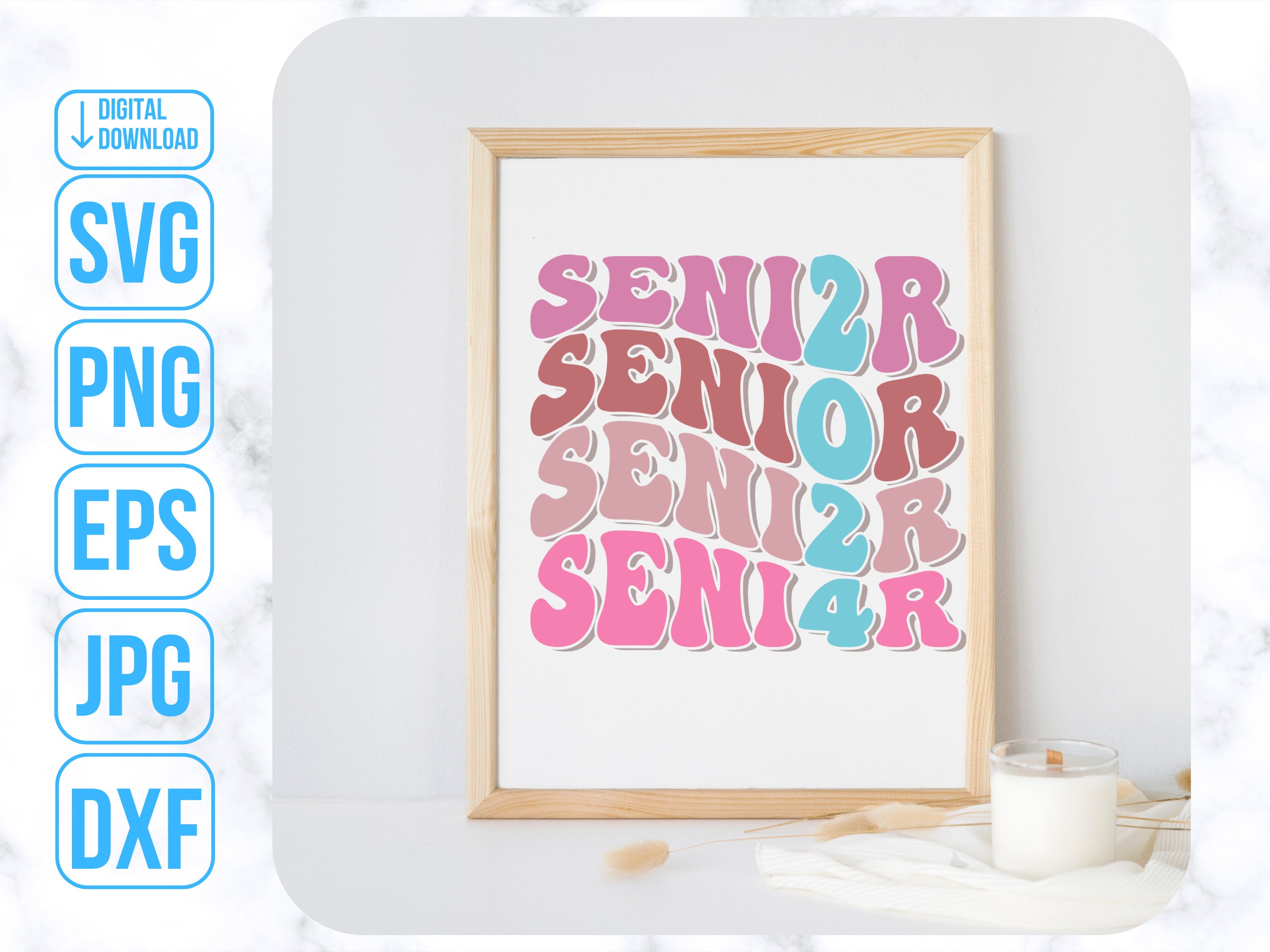 High School Senior, Class of 2024 Senior, Senior Year Svg, Retro Senior ...