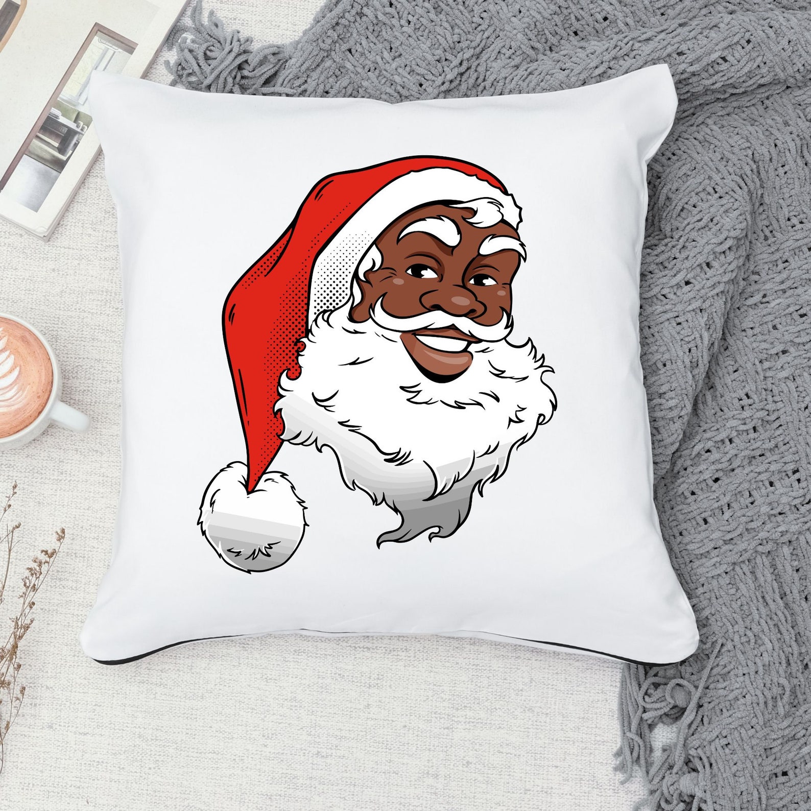 Black Santa Claus Svg Brown Santa Santa Shirt Svg Black - Etsy