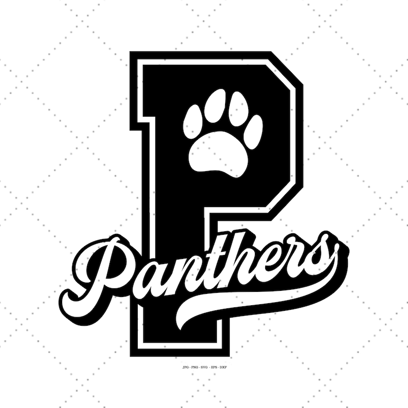 Panthers Svg, Panthers Team Pride, Mascot Shirt Svg, Paw Svg, Cutter ...