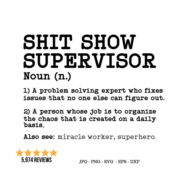 Supervisor Svg - Etsy