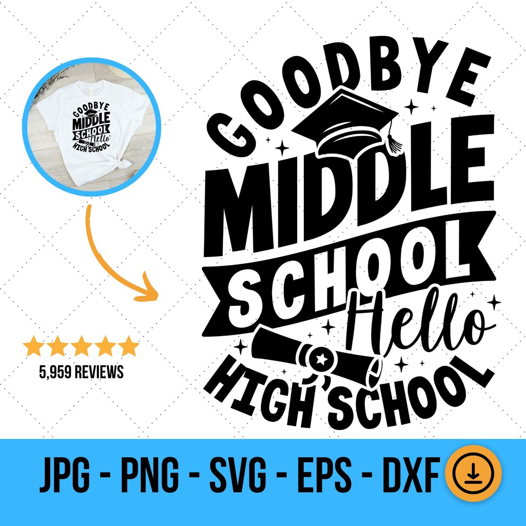 8th Grade Graduation, End of Middle School, Hello High School, Bye 8th ...