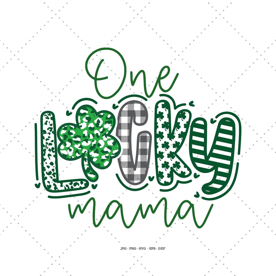 Lucky Mama Svg,, Mom Png, Mom Svg, Momma, Blessed Mama, Four Leaf ...