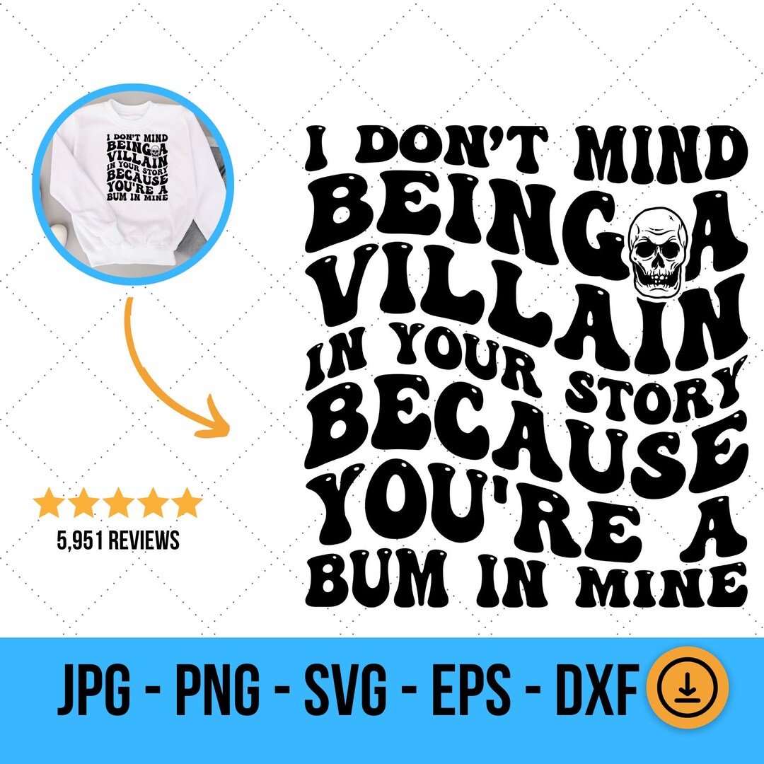 Being the Villain Svg, Trendy Funny Png, Trendy Villain Svg, Bad Guy ...