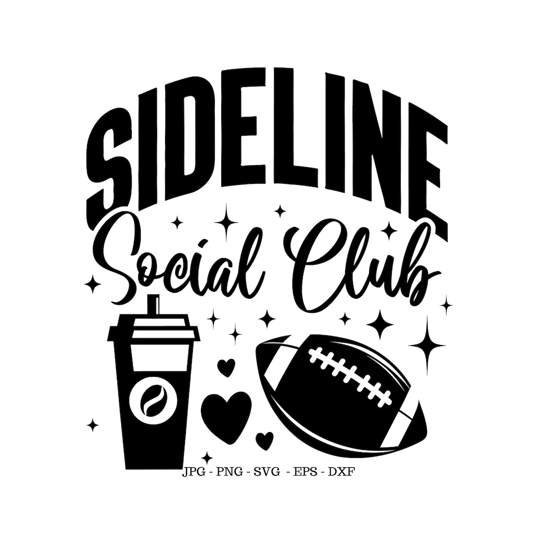 Football Social Club, Sideline Social Club, Football Png, Football Mom ...