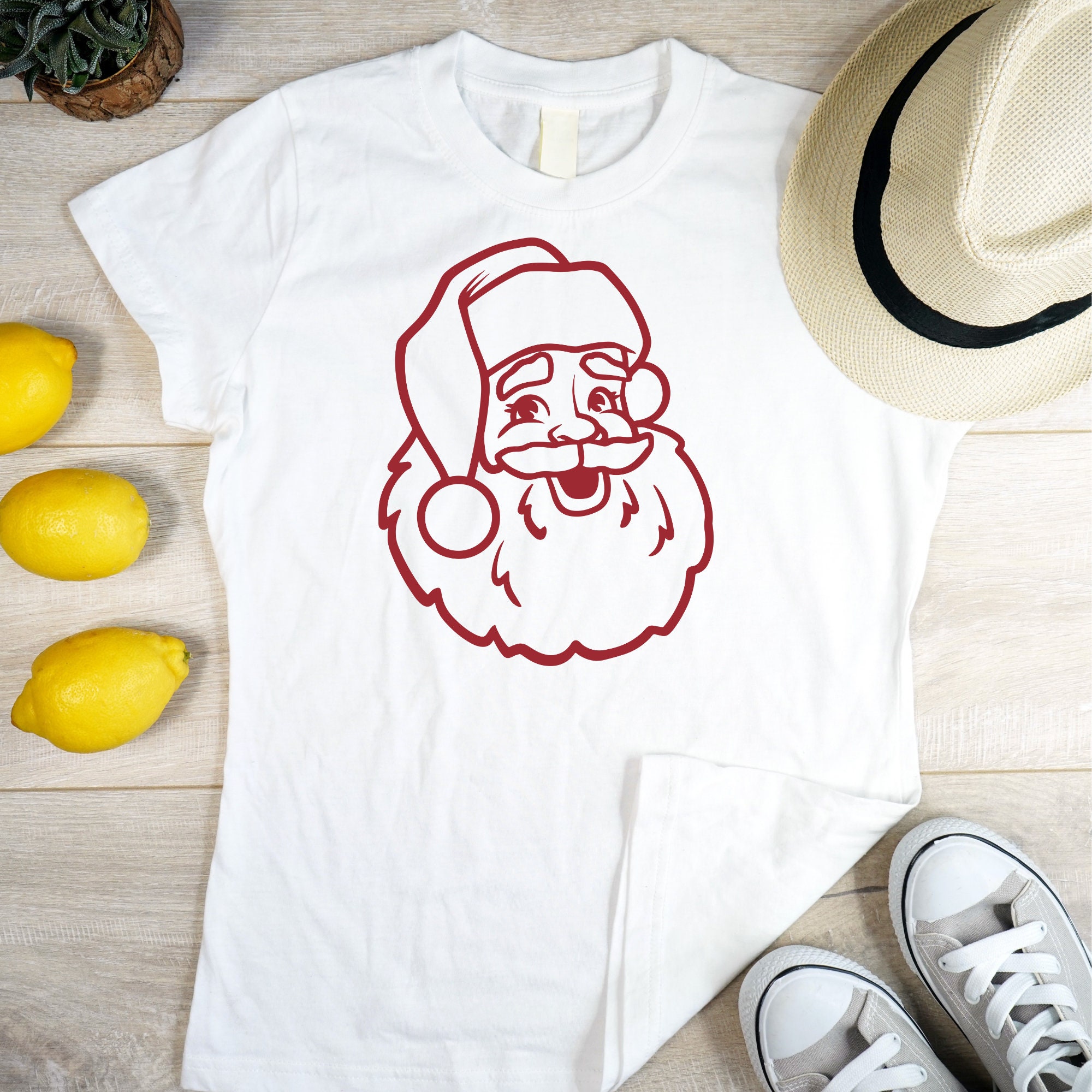 Santa Cut File Santa Svg Santa DXF Santa Face Retro - Etsy UK