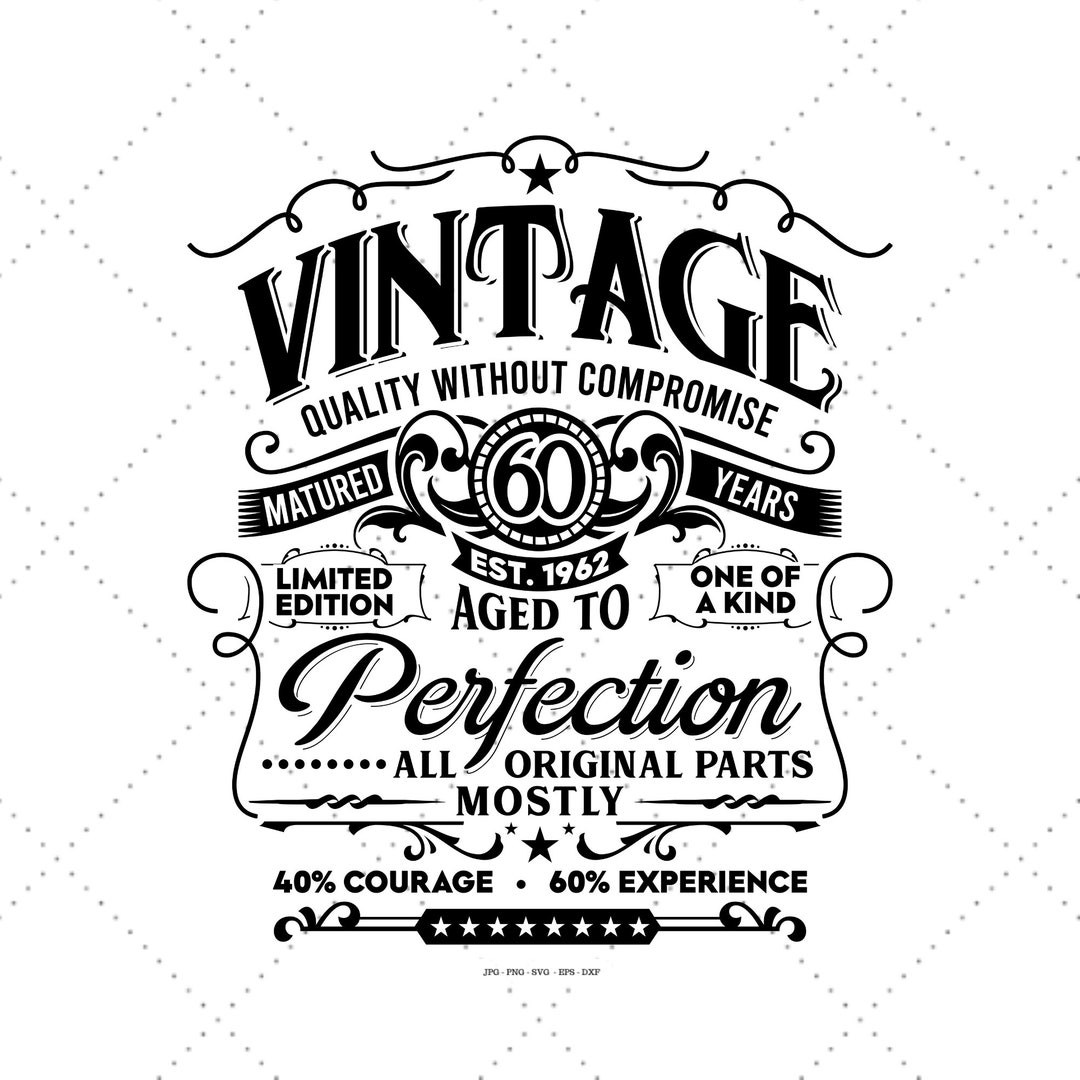 60th Birthday Svg 60th Birthday Gift 60th Birthday 60th - Etsy