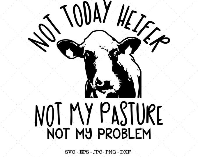 Not Today Heifer Not My Pasture Not My Bullshit SVG - Etsy