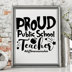 Proud Public School Teacher, Public School Svg, Educator Gift - Etsy