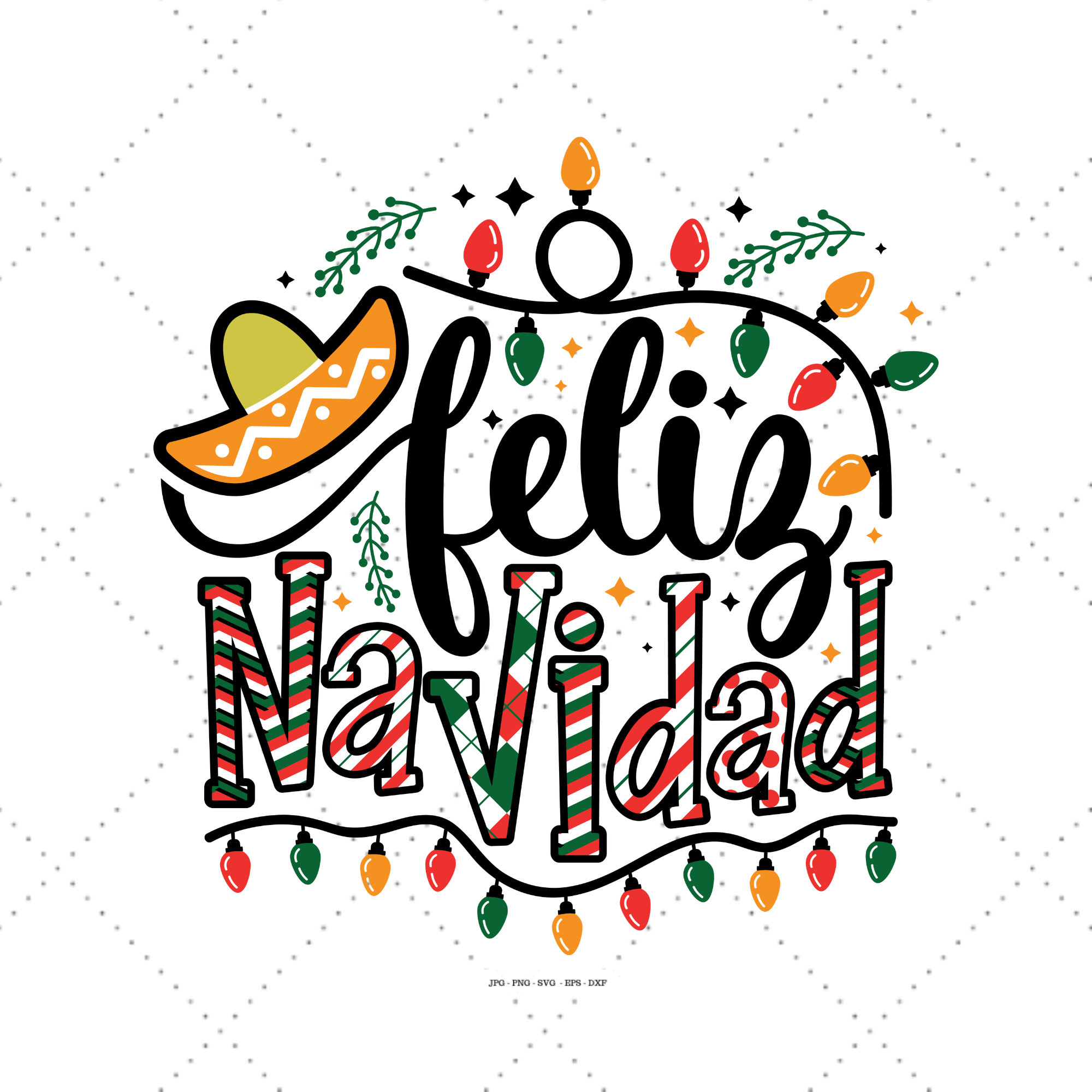Feliz Navidad Svg Happy Holidays Svg Spanish Christmas - Etsy