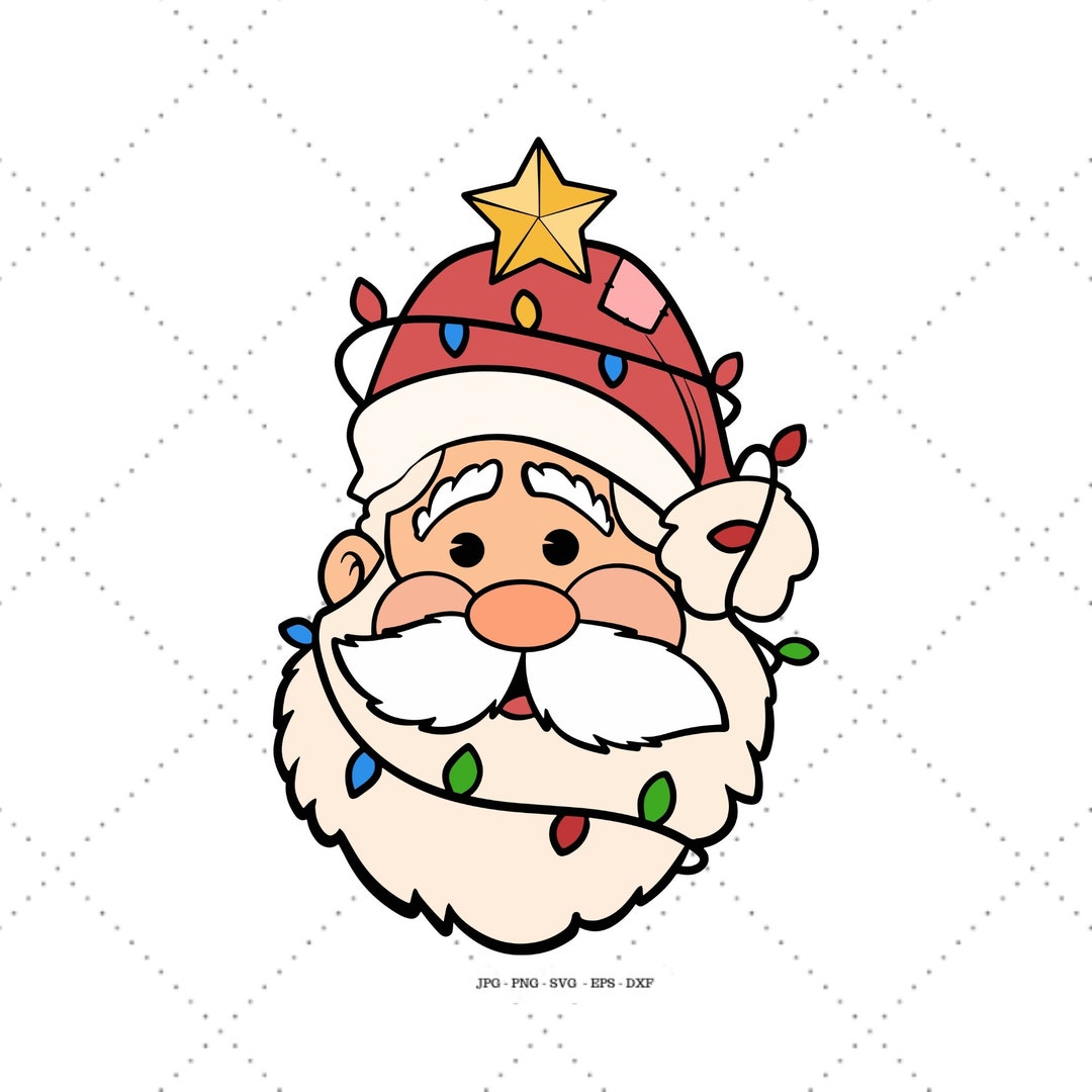 Santa Png, Santa DXF, Santa Cut File, Santa Clip Art, Funny Christmas ...