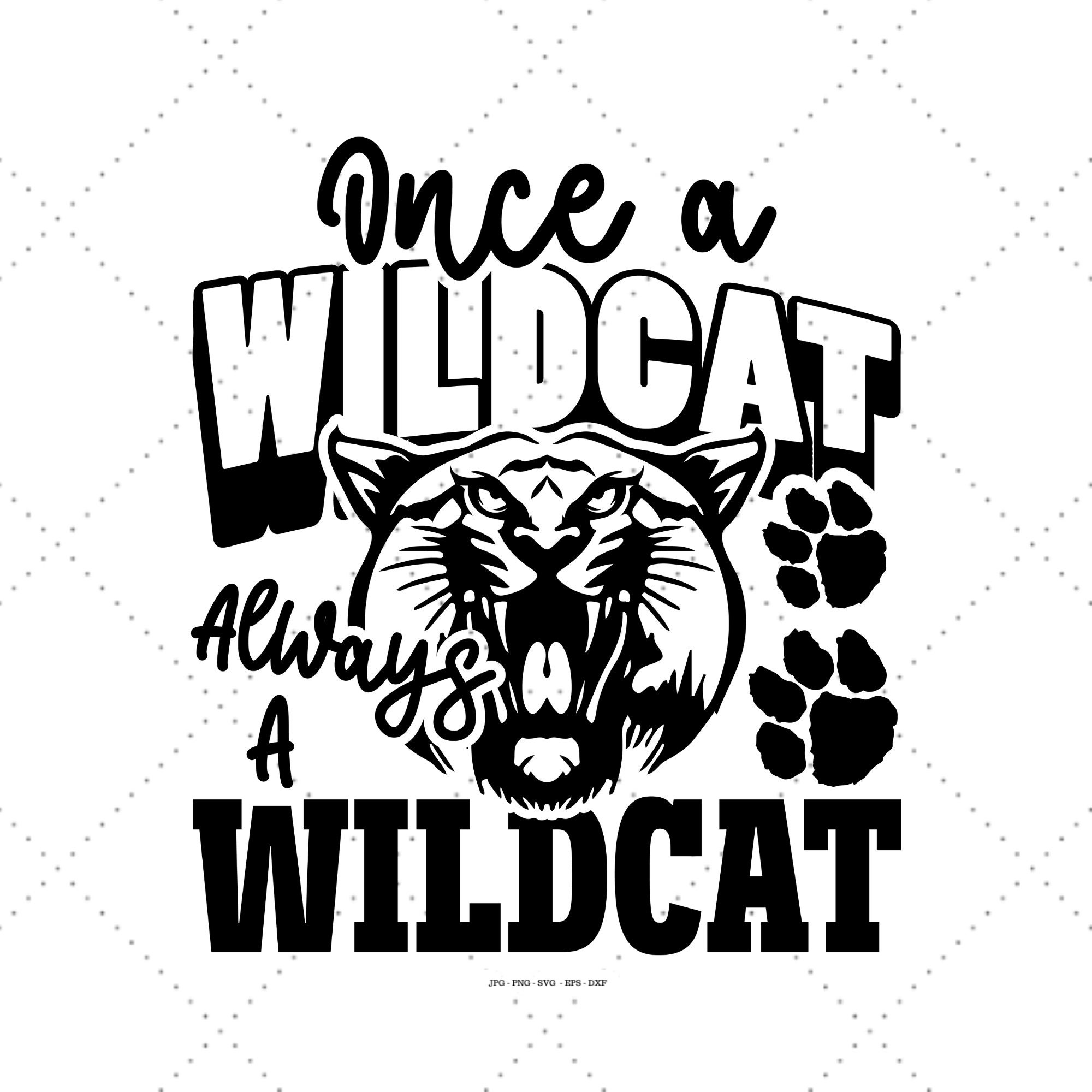 Wildcat Svg Once A Wildcat High School Graduate for School - Etsy UK