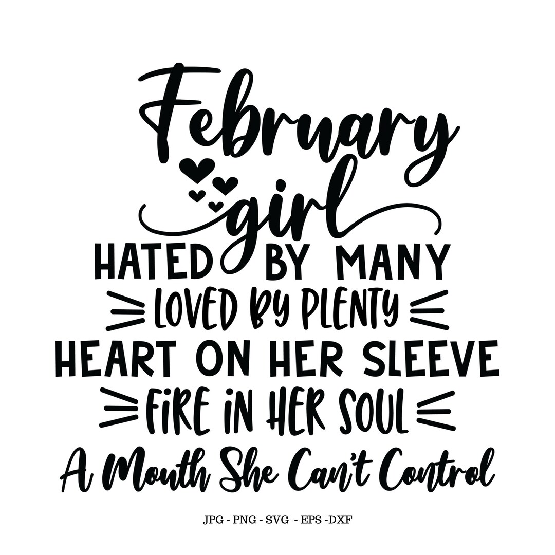 February Birthday, Birthday Girl Design, Birthday Svg, Birthday File ...