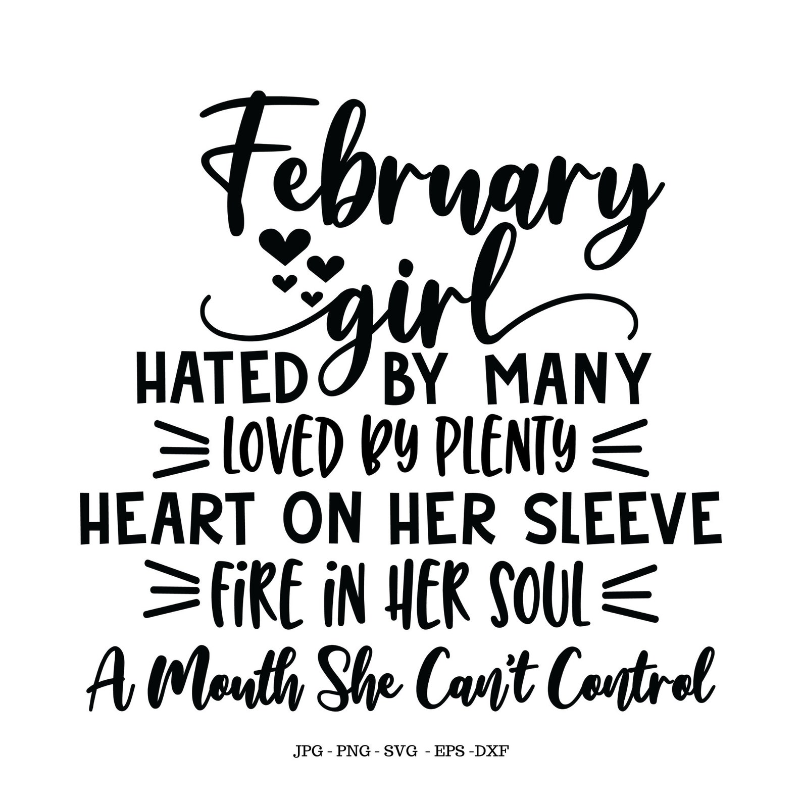 February Birthday Birthday Girl Design Birthday Svg - Etsy