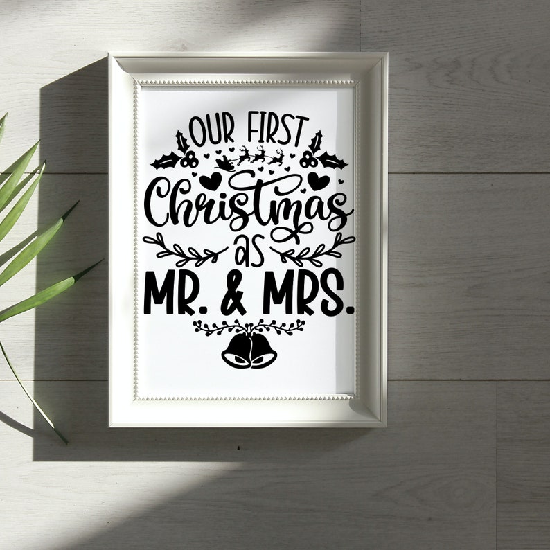 Mr and Mrs Svg Gift for Newlyweds Our First Christmas - Etsy