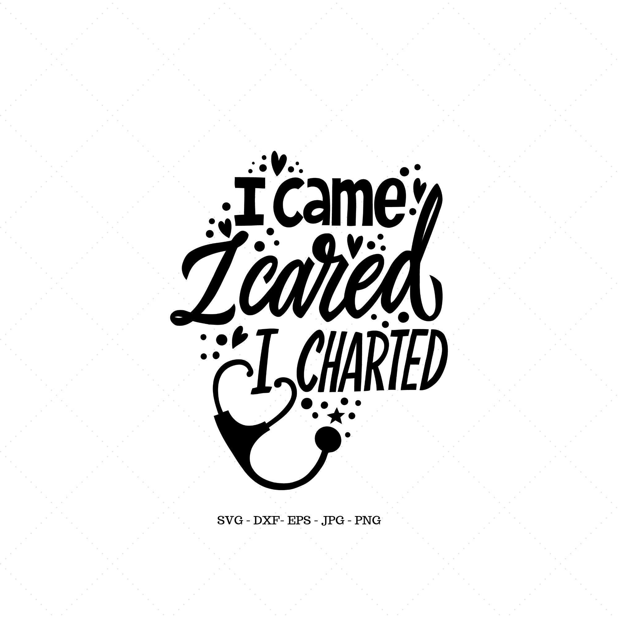 I Came I Cared I Charted Nurse Gift Nurse SVG Gift for - Etsy
