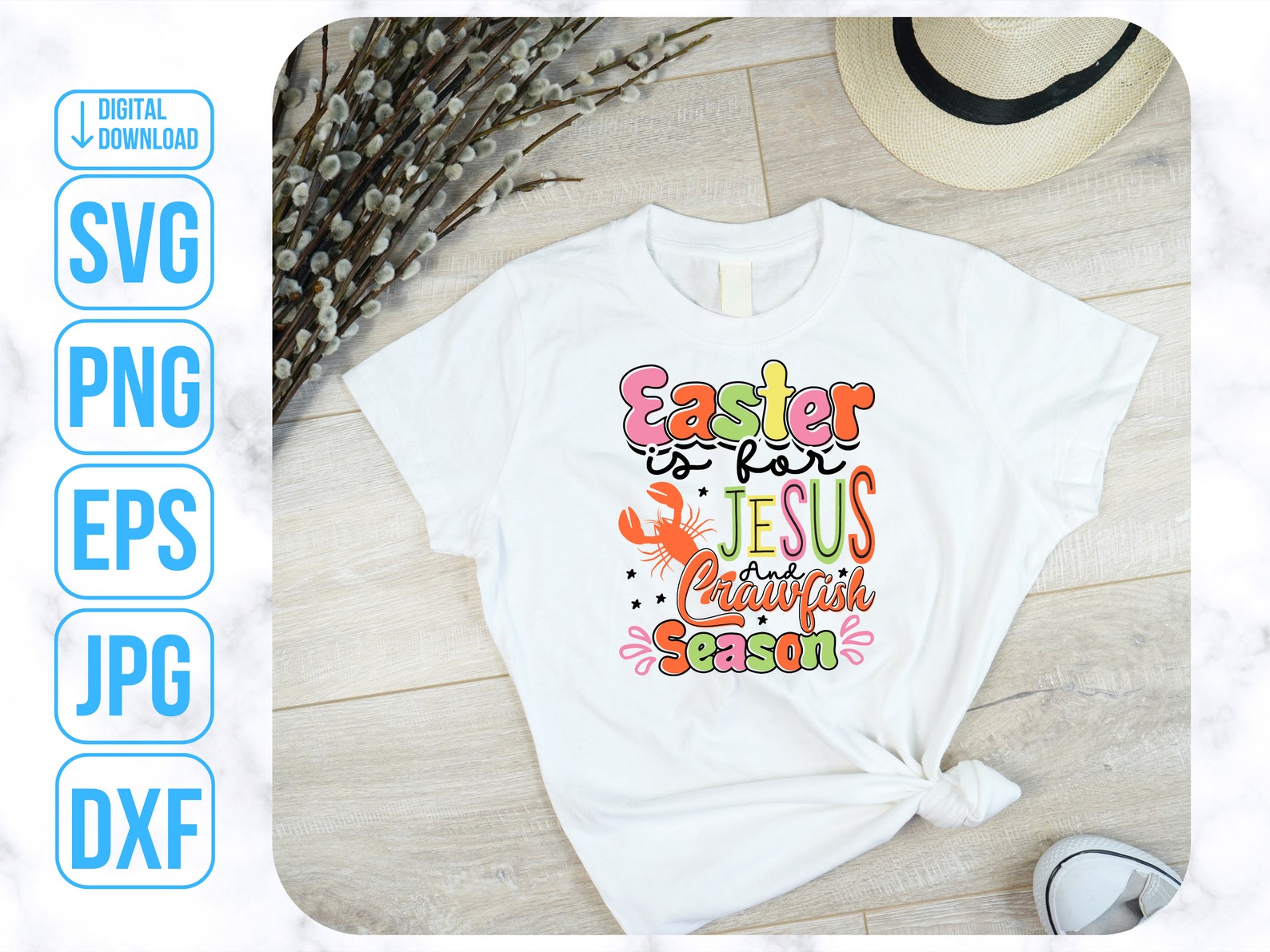 Funny Easter Svg, Crawfish Season, Easter is for Jesus, Cute Easter Svg ...