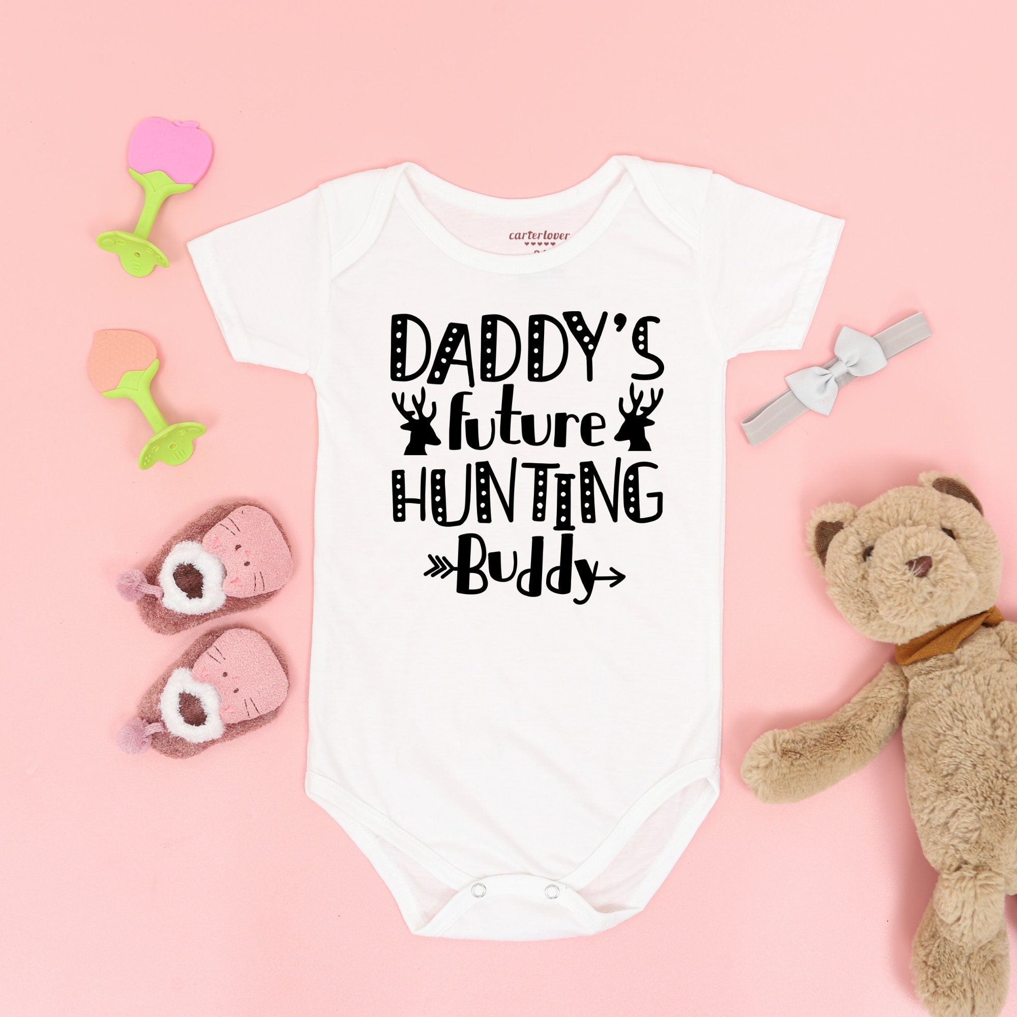 Daddy Hunting Buddy Svg, Baby Girl Hunting, Newborn Photo Prop, Take ...