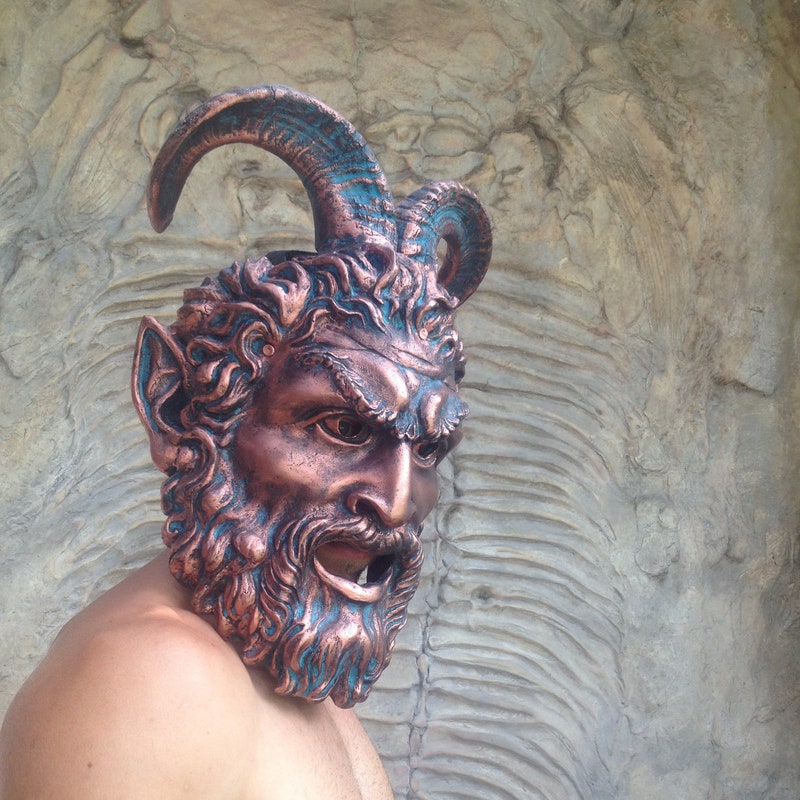 Full Face Demon Face Mask - Etsy