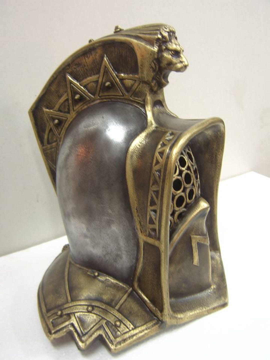 Handmade Bronze Finish Gladiator Helmet: Roman Larp Armor With Lion ...