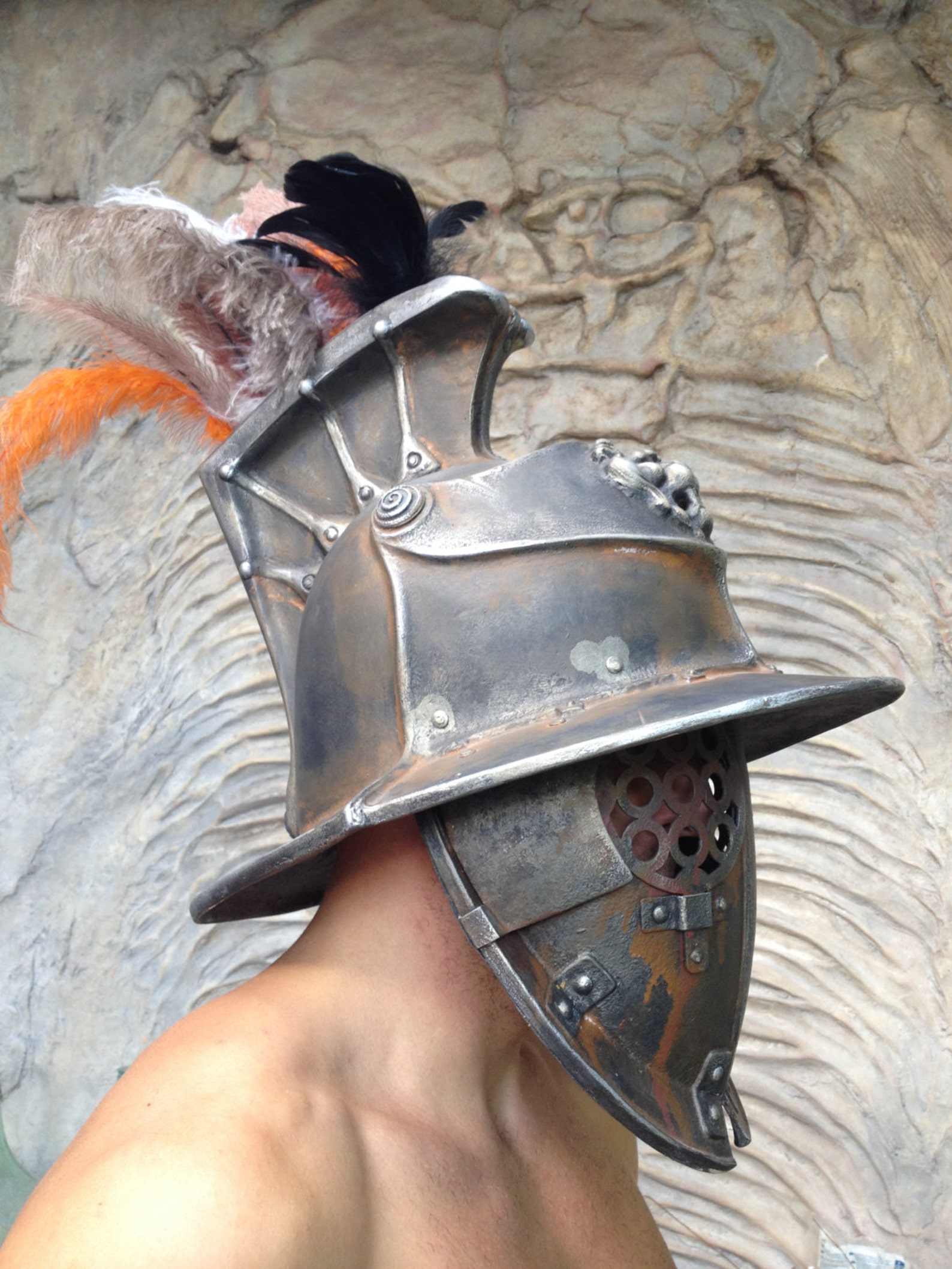 Gladiator Helmet Larp Helmet Ancient Helmet Ancient Armor | Etsy