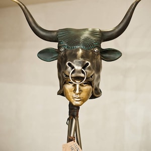 Animal Masquerade Mask, Ancient Greek Helmet, Greek Minotaurs Sclupture ...