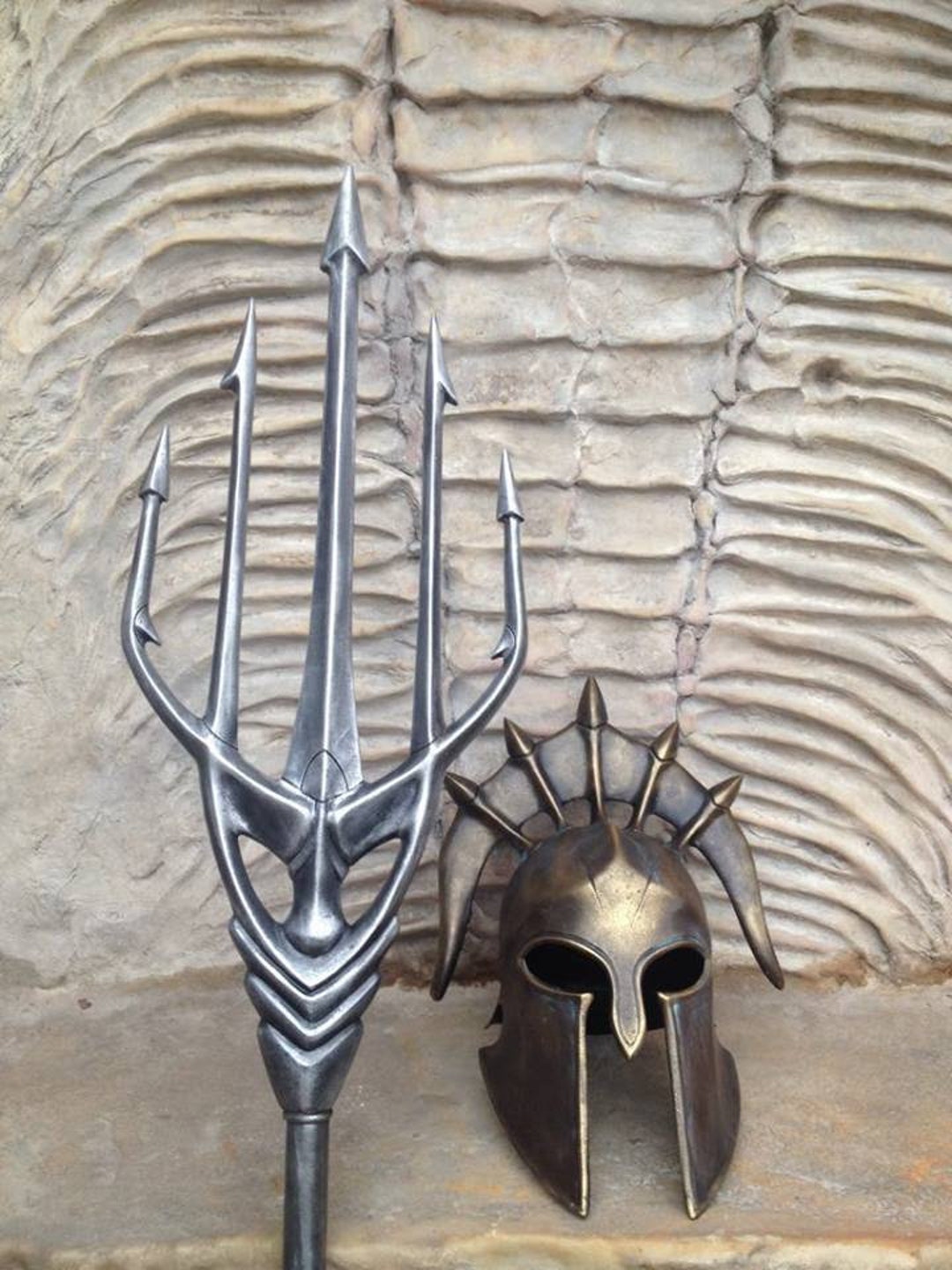 Cosplay Costume, Aquamen Armor, Props, Set Helmet and Trident, Helmet ...