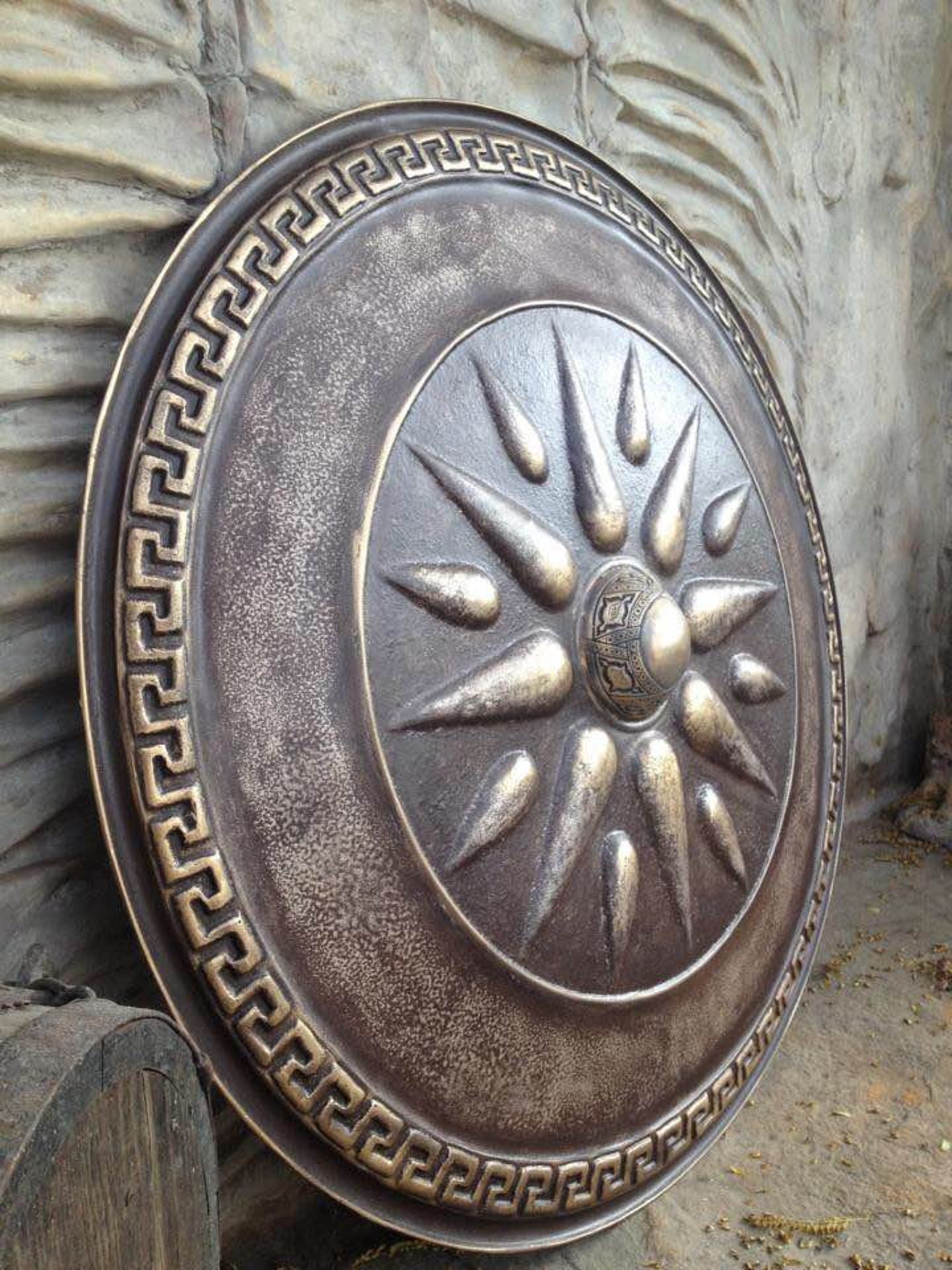 Ancient Wall Decor Shield Alexander Greek Shield Bronze | Etsy