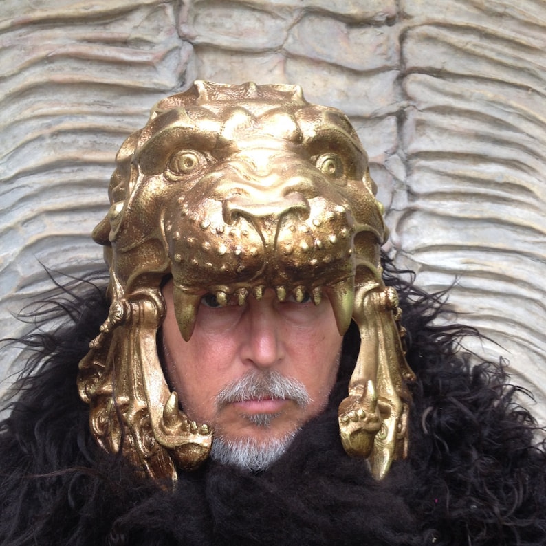 Golden Lion Gladiator Mask: Ancient Roman Armor, Masquerade Mask - Etsy